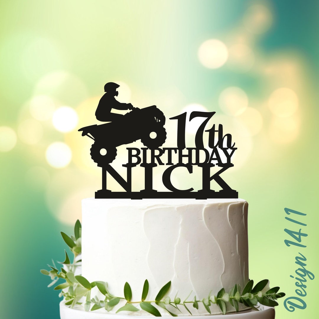 ATV Quad Cake Topper, Wheel 4x4 Cake Topper,4 Wheeler Theme Party Decor ...