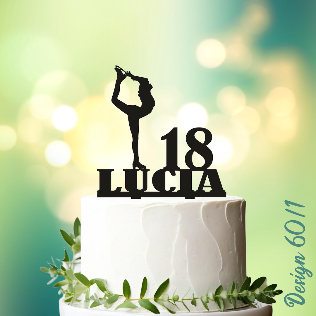Ice Skater Cake Topper, Girl Ice Skater, Ice Skating Cake Topper ...