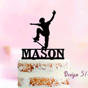 Skateboard Cake Topper Skateboarder Cake Topper Birthday - Etsy
