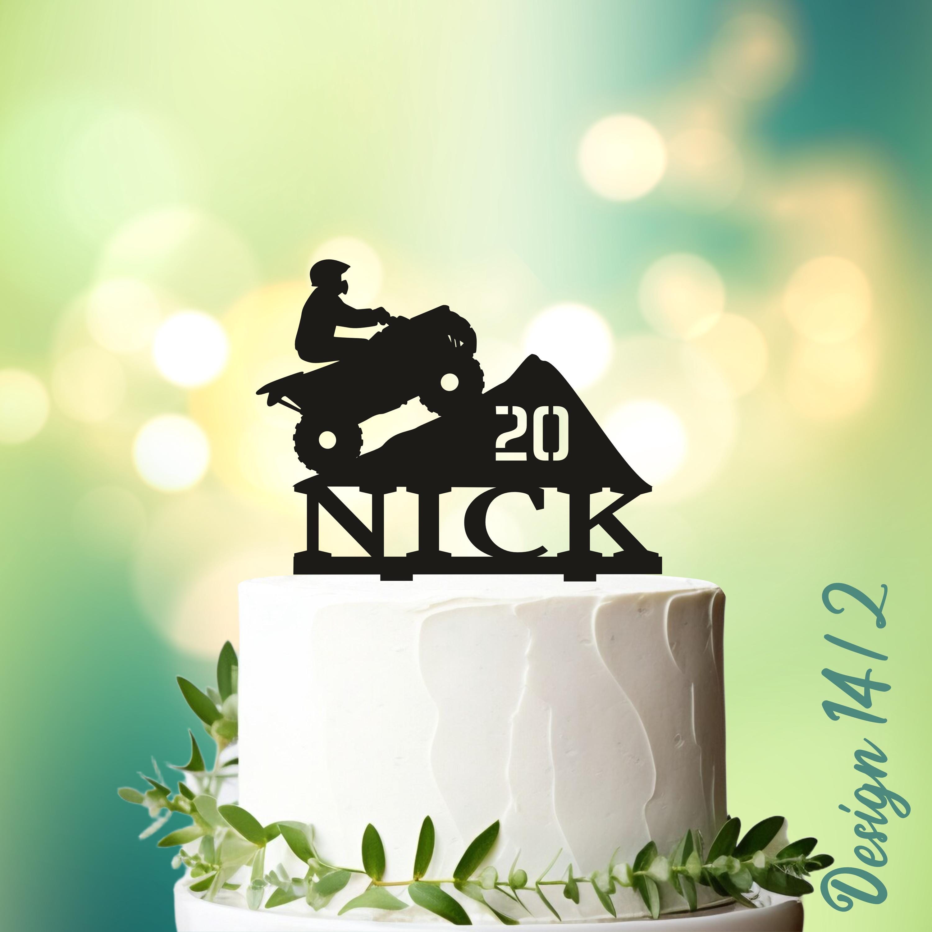 ATV Quad Cake Topper, Wheel 4x4 Cake Topper,4 Wheeler Theme Party Decor ...