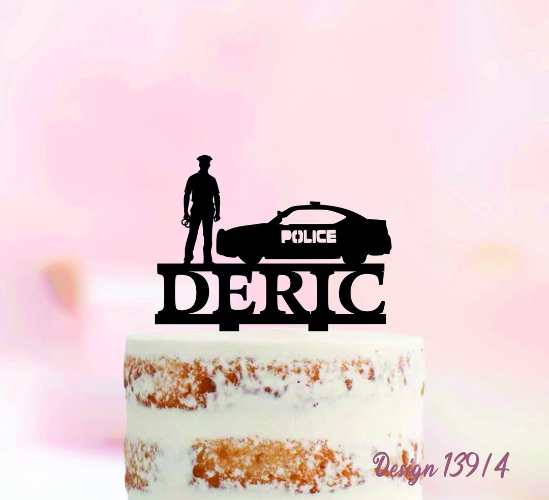 Police Birthday Cake Topper, Policeman Topper, Cops Party Decoration ...