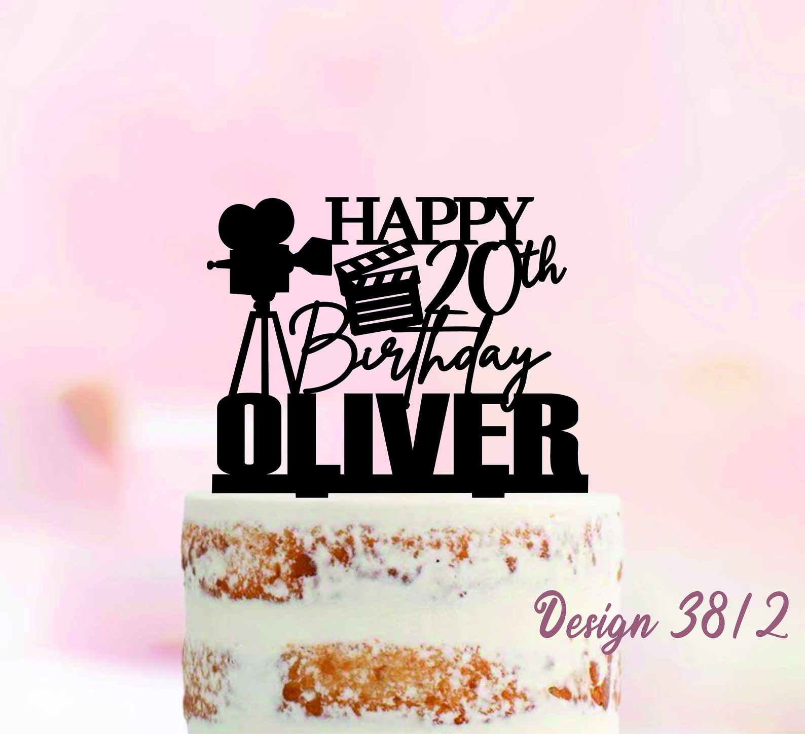 Movie Birthday Party Cake Topper Movie Clapper Board Film - Etsy