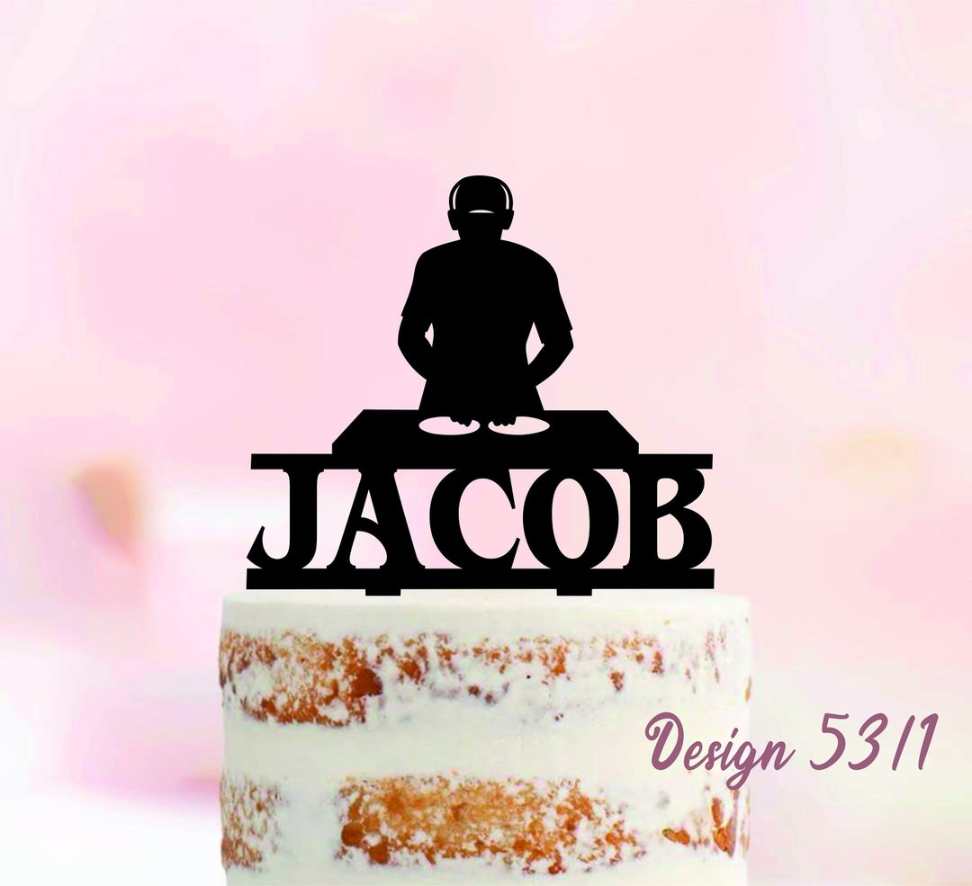DJ Cake Topper, DJ Birthday Cake Topper, Music Cake Topper, DJ Disk ...