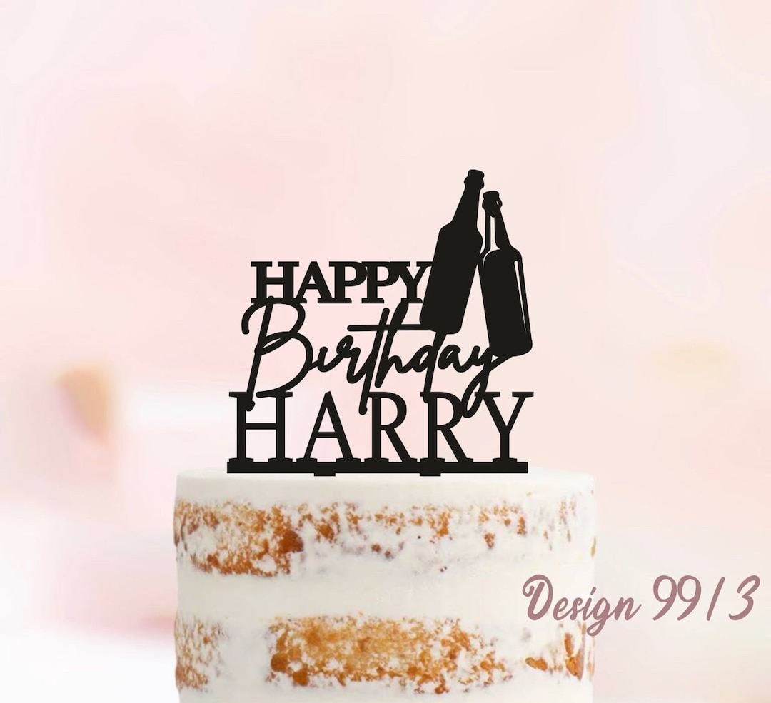 Beer Birthday Cake Topper, Custom Colour and Any Age, Beer Mug, Beer ...