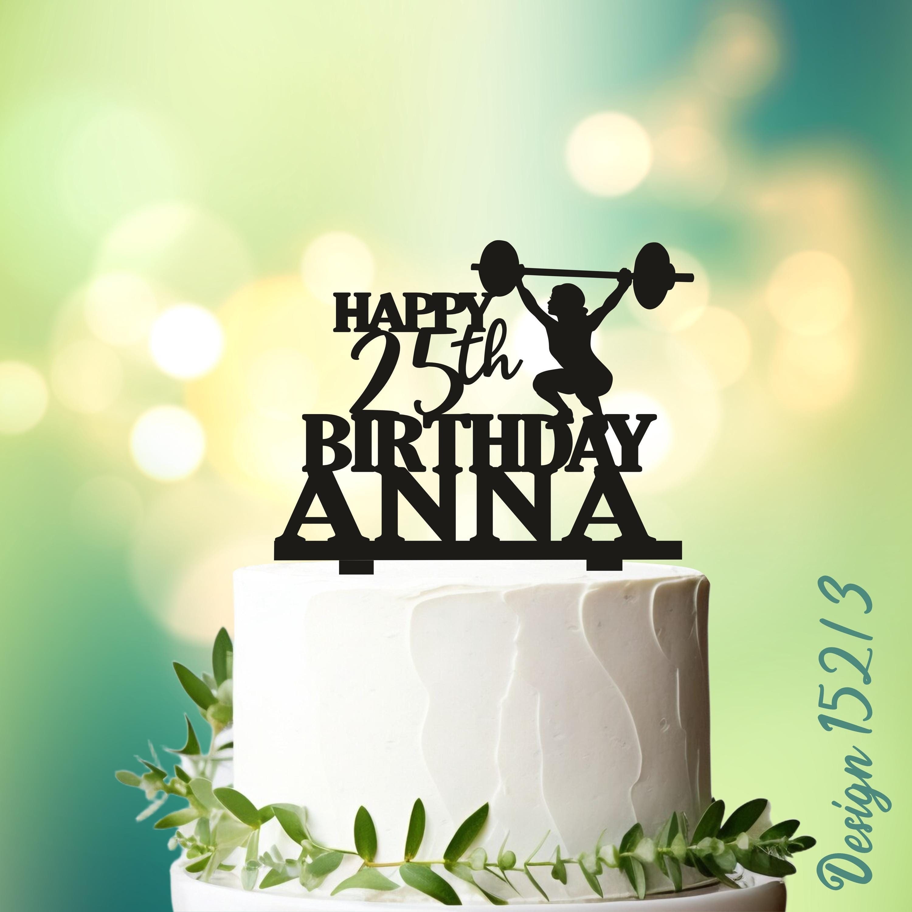 Female Bodybuilding Cake Topper, Female Fitness Cake Topper, Strong ...