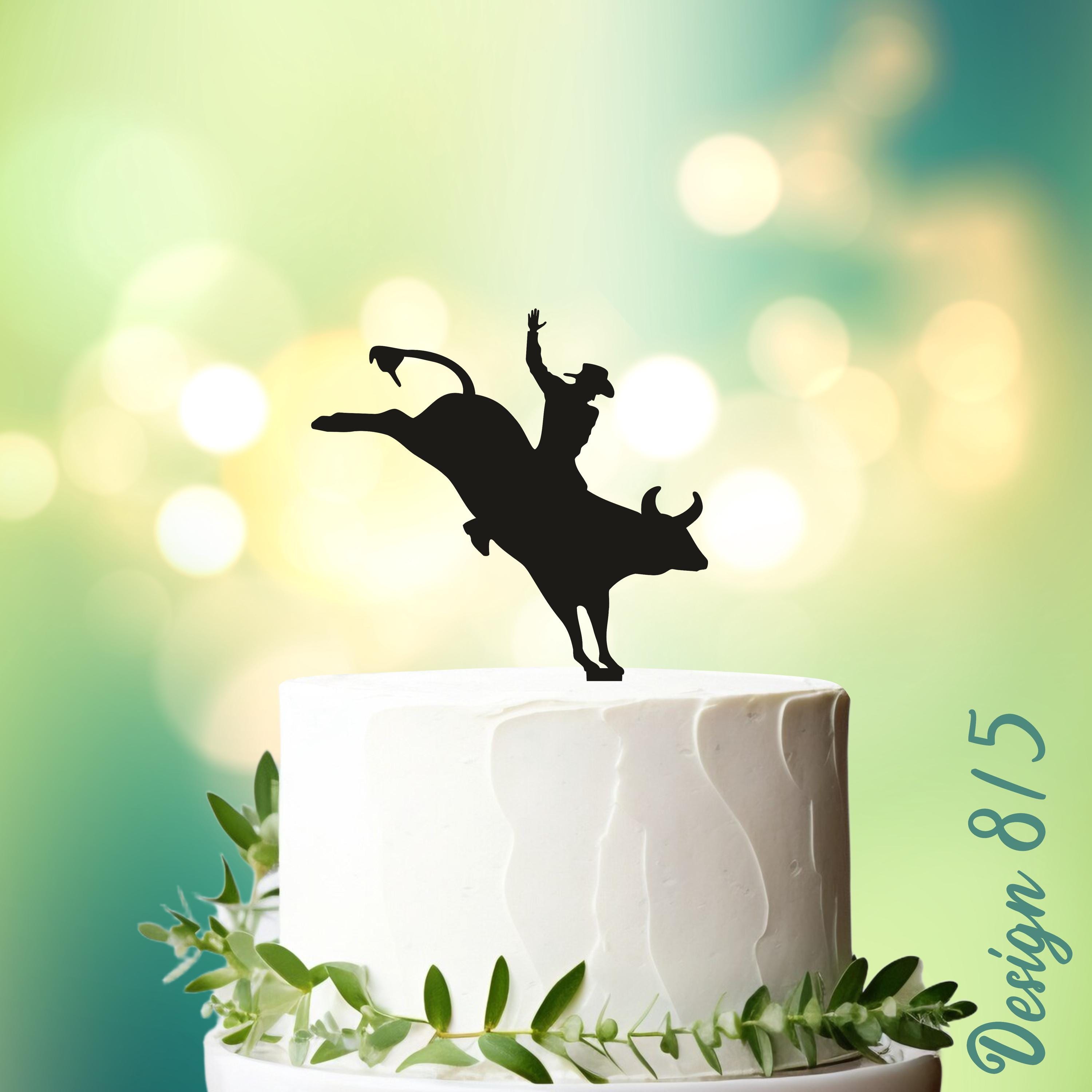 Cowboy Birthday Cake Topper, Rodeo Cake Topper Birthday, Bull Cake ...