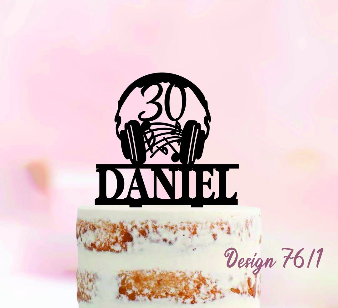 Headphone Cake Topper, Music Cake Topper, Treble Clef, Musician ...