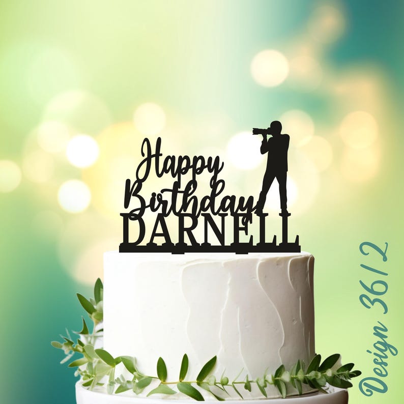 Photographer Cake Topper, Camera Birthday Cake Topper, Photo Camera ...
