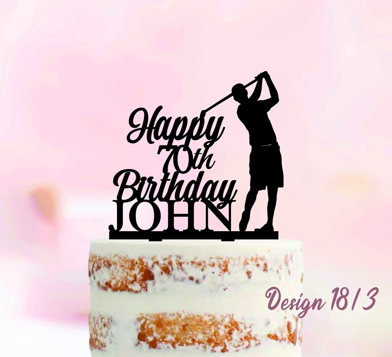 Golf Cake Topper Golf Male Cake Topper Golfing Golfer Cake - Etsy