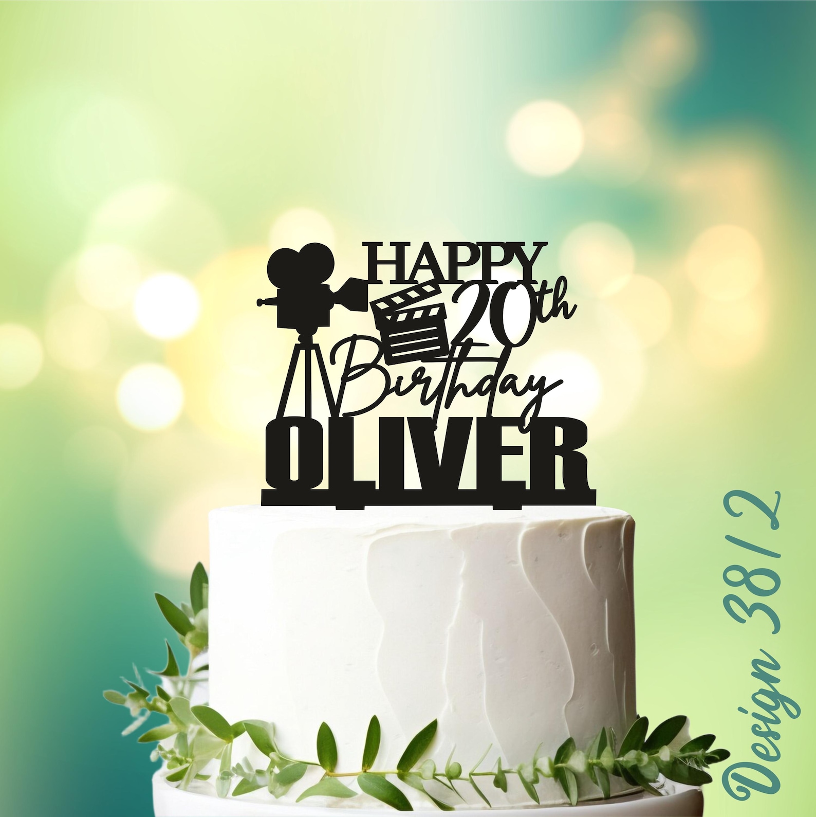 Movie Birthday Party Cake Topper, Movie Clapper Board, Film Movie ...
