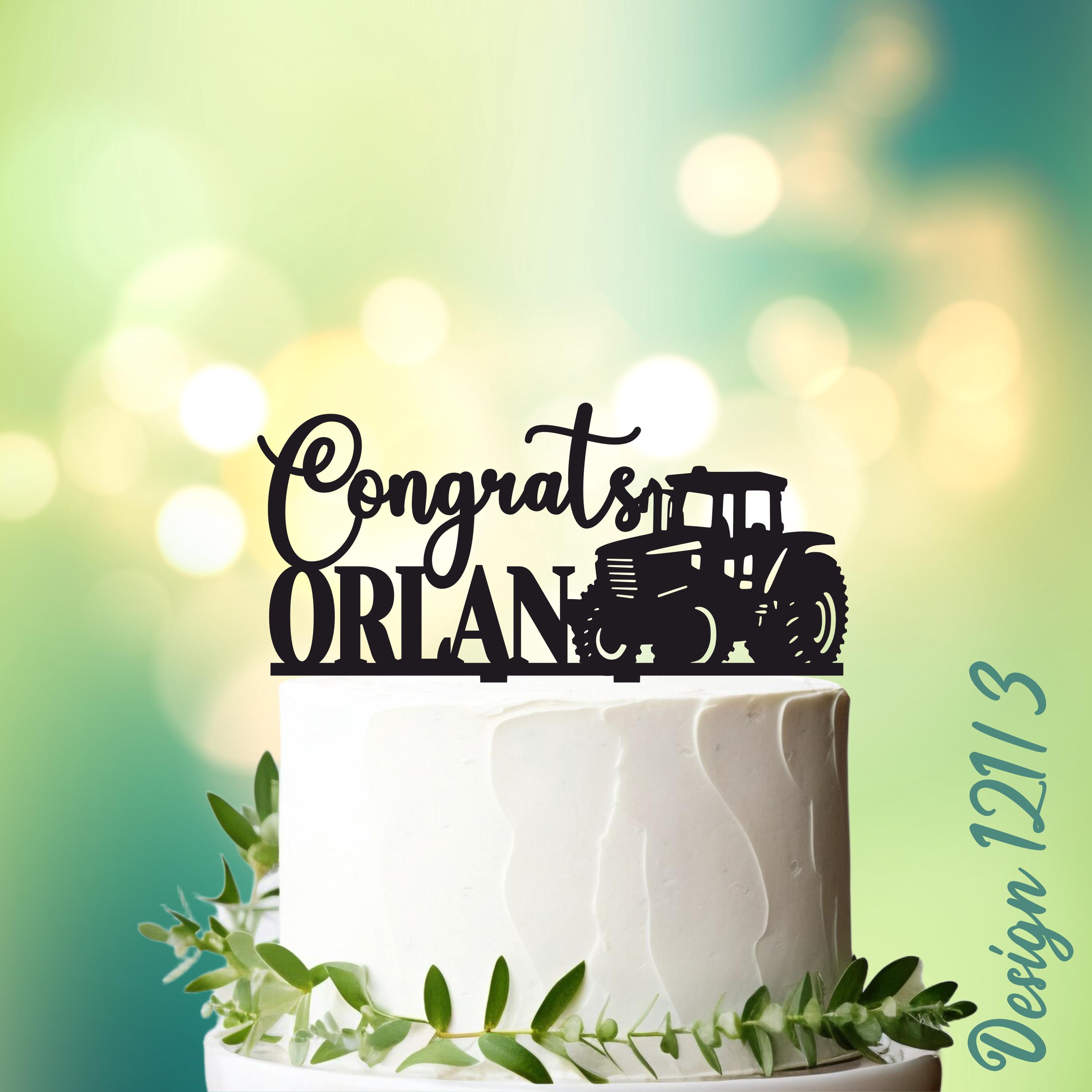 Tractor Birthday Cake Topper, Farmer Cake Topper, Tractor Driver Cake ...