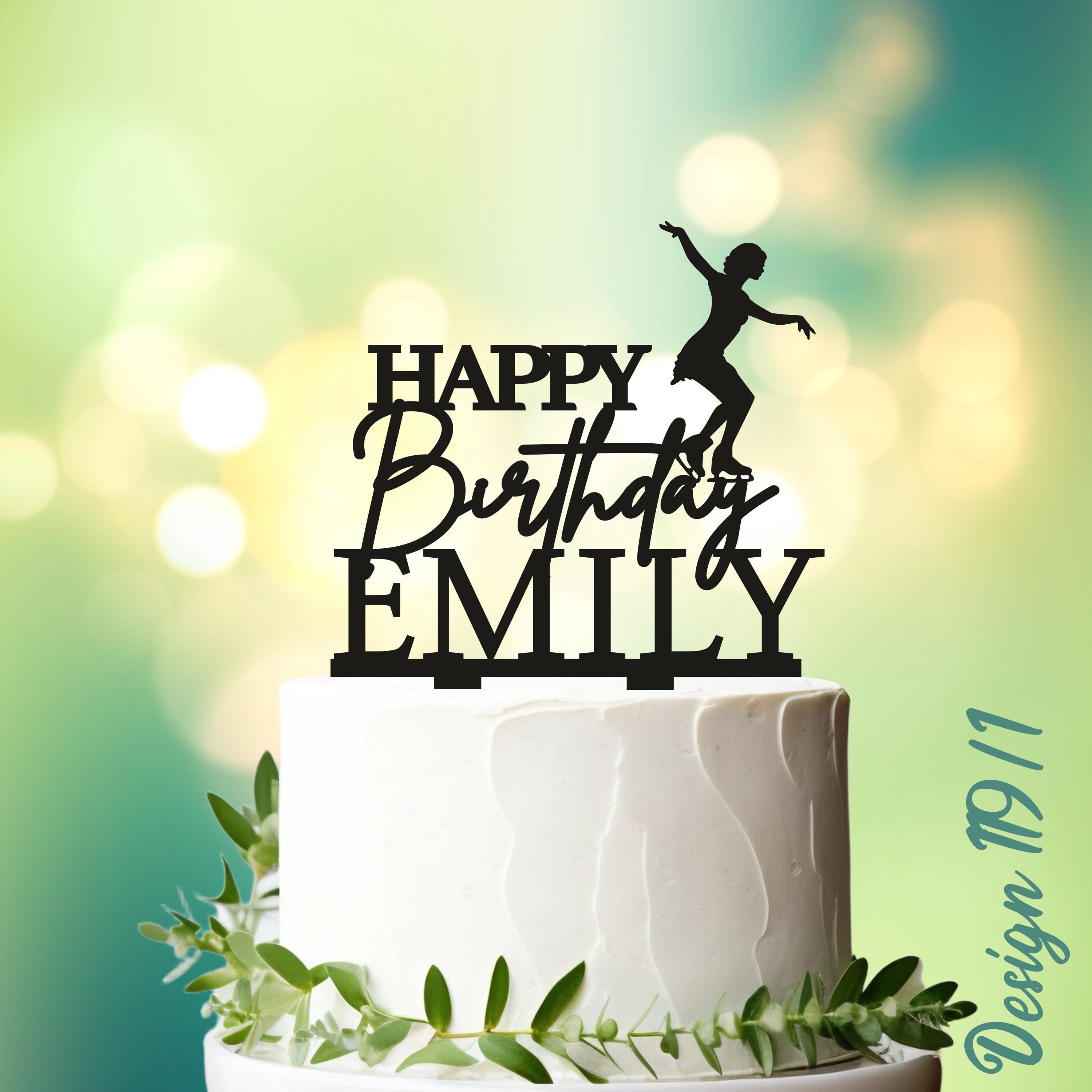 Female Ice Skater Cake Topper, Birthday Cake Topper, Figure Skate Cake ...