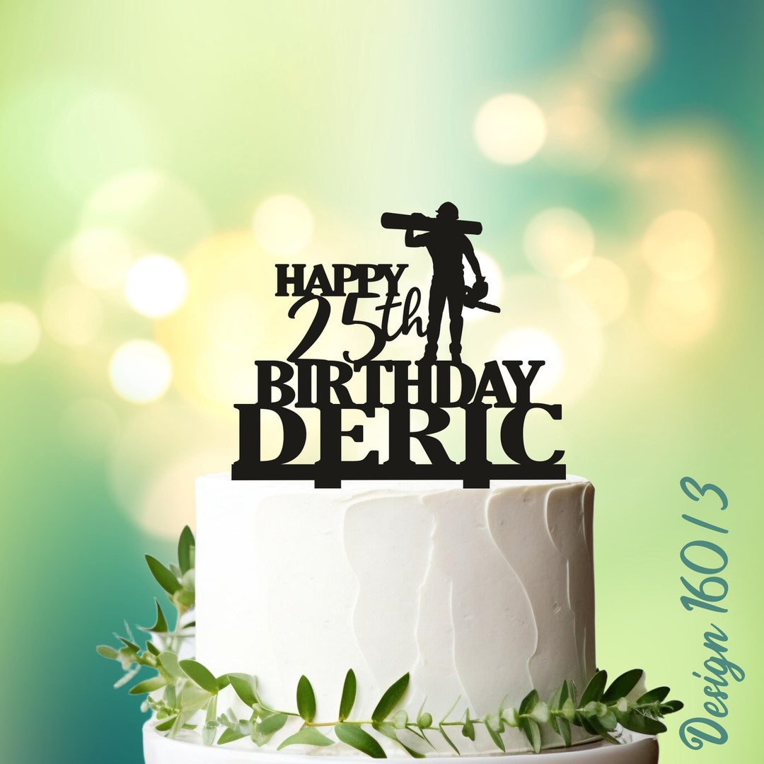 Logger Birthday Cake Topper, Lumberjack Cake Topper, Woodworker Cake ...