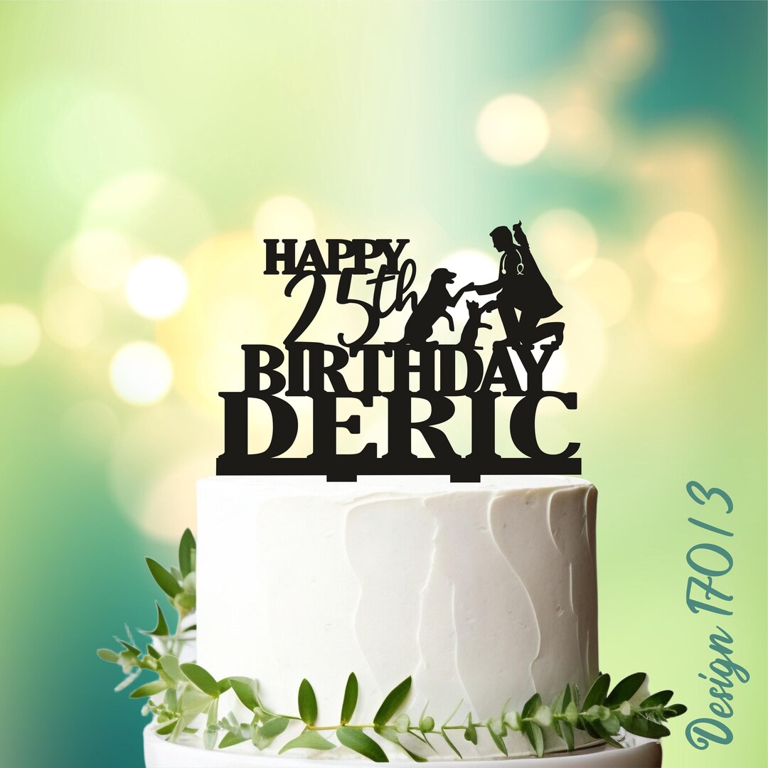 Vet Birthday Cake Topper, Veterinarian Cake Topper, Animal Vet Doctor ...