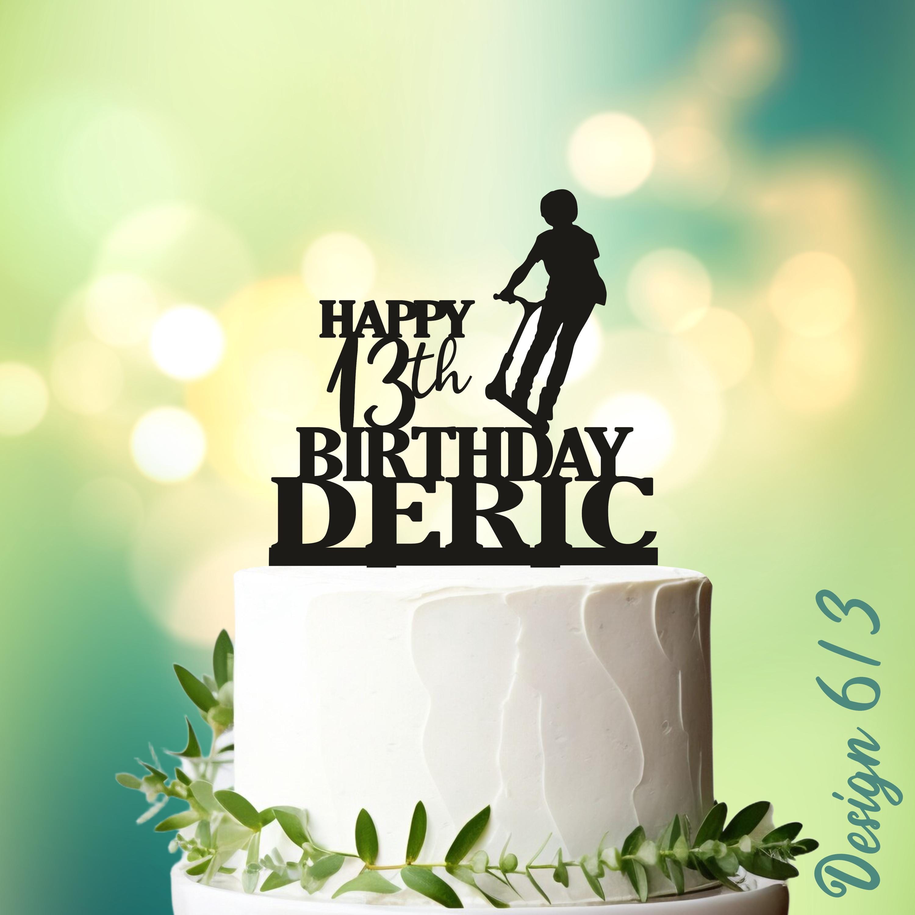 Scooter Cake Topper, Push Scooter Birthday Cake Topper, Scooter ...