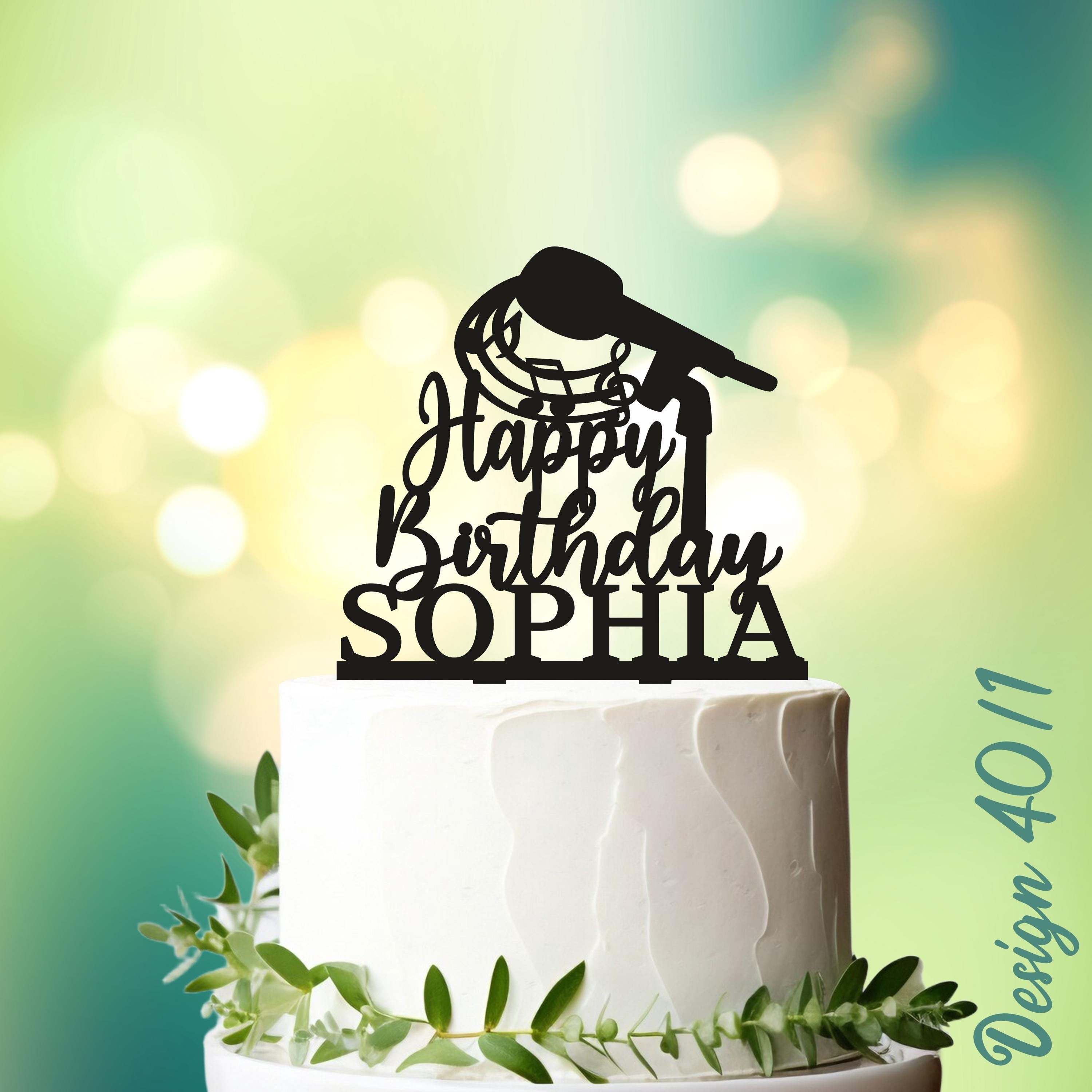 Microphone Cake Topper, Karaoke Cake Topper, Music Birthday, Singer ...