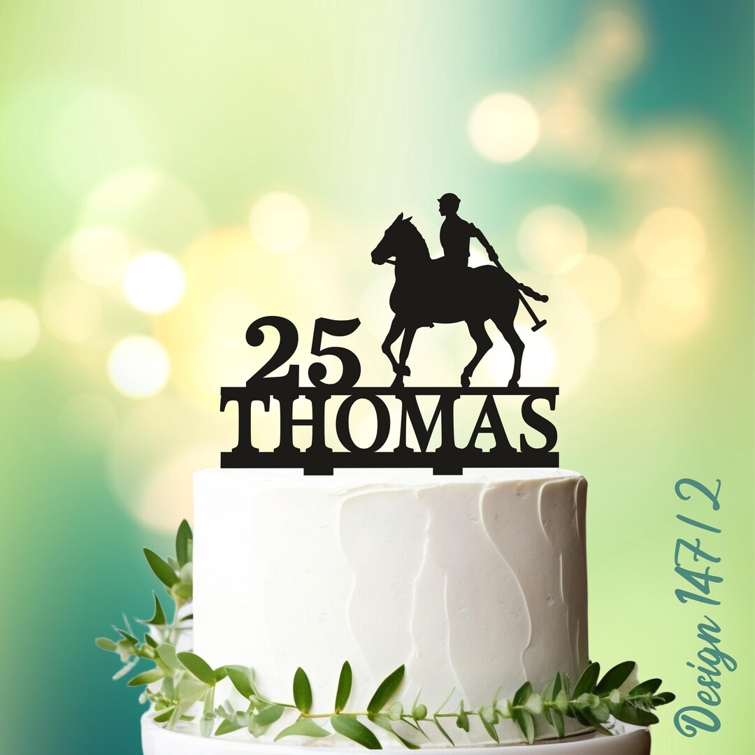 Polo Player Birthday Cake Topper, Polo Cake Topper, Polo Party ...