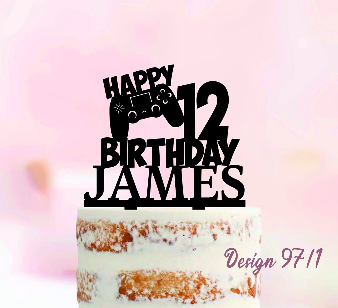 Gamer Birthday Cake Topper, Level Unlocked Gaming Cake Topper, Game ...