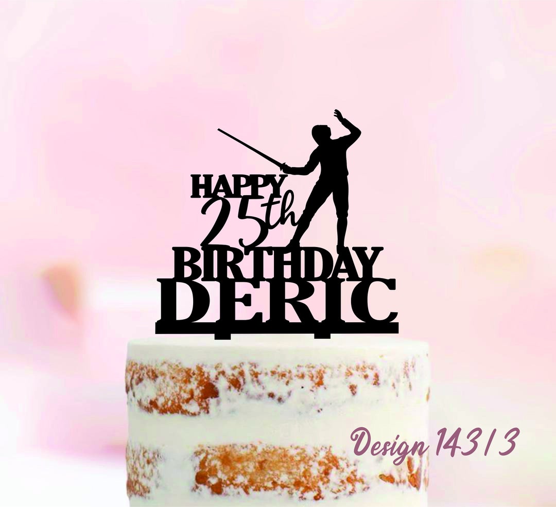 Fencing Birthday Cake Topper, Fencing Contest Party Decor, Sport Cake ...