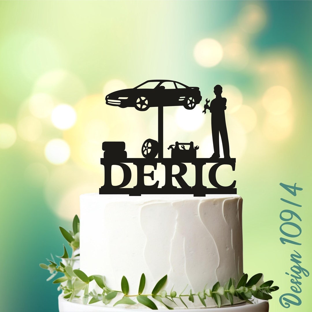 Mechanic Birthday Cake Topper, Auto Mechanic Retirement Cake Topper ...