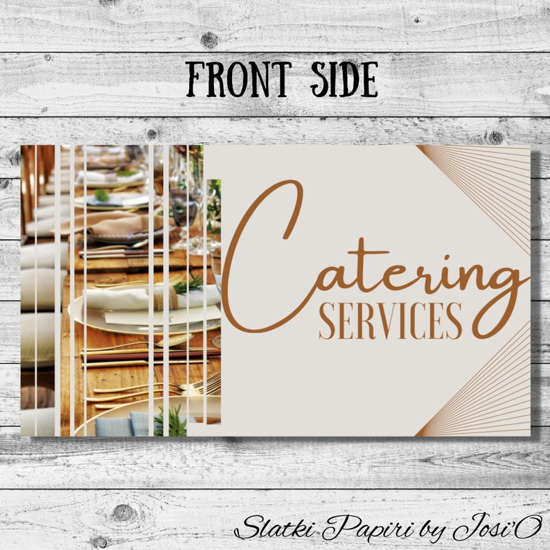 Catering Services Business Card, Sous Chef Card, Contact Info, Editable ...