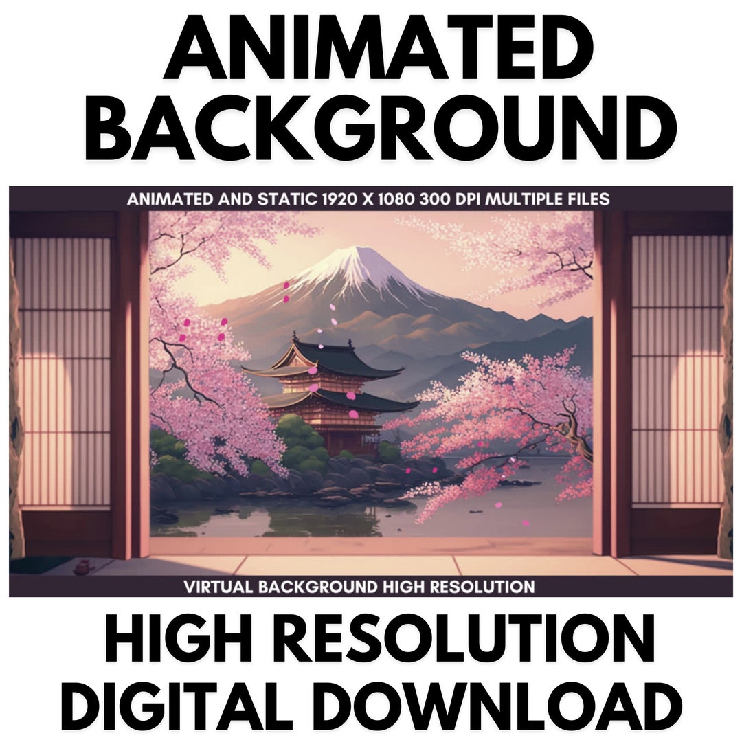 Animated Background "sakara Zen Oasis" Cute Vtuber Backdrop Wallpaper ...
