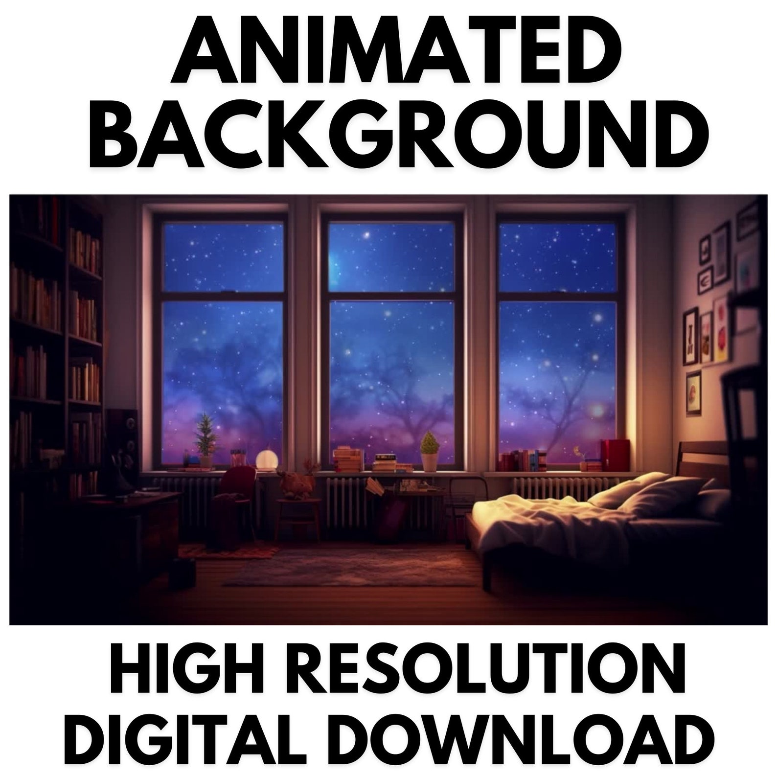 Animated Background Bedroom Cozy Lofi Relazing Vibes Vtuber Twitch ...