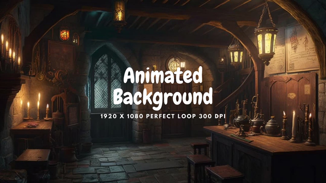 Animated Vtuber Background Backdrop Cozy Tavern Room Looped Mp4 for ...