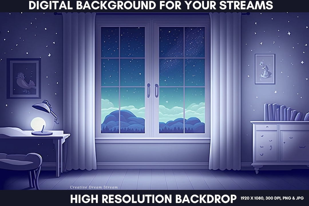 Vtuber Background magical Bedroom Digital Art Image - Etsy