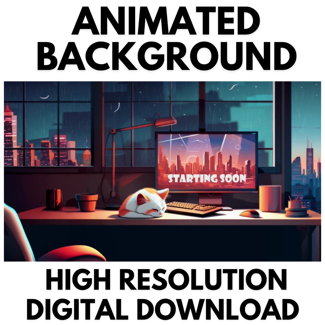 Animated Twitch Overlay Background Screens Perfect for Streams Video ...