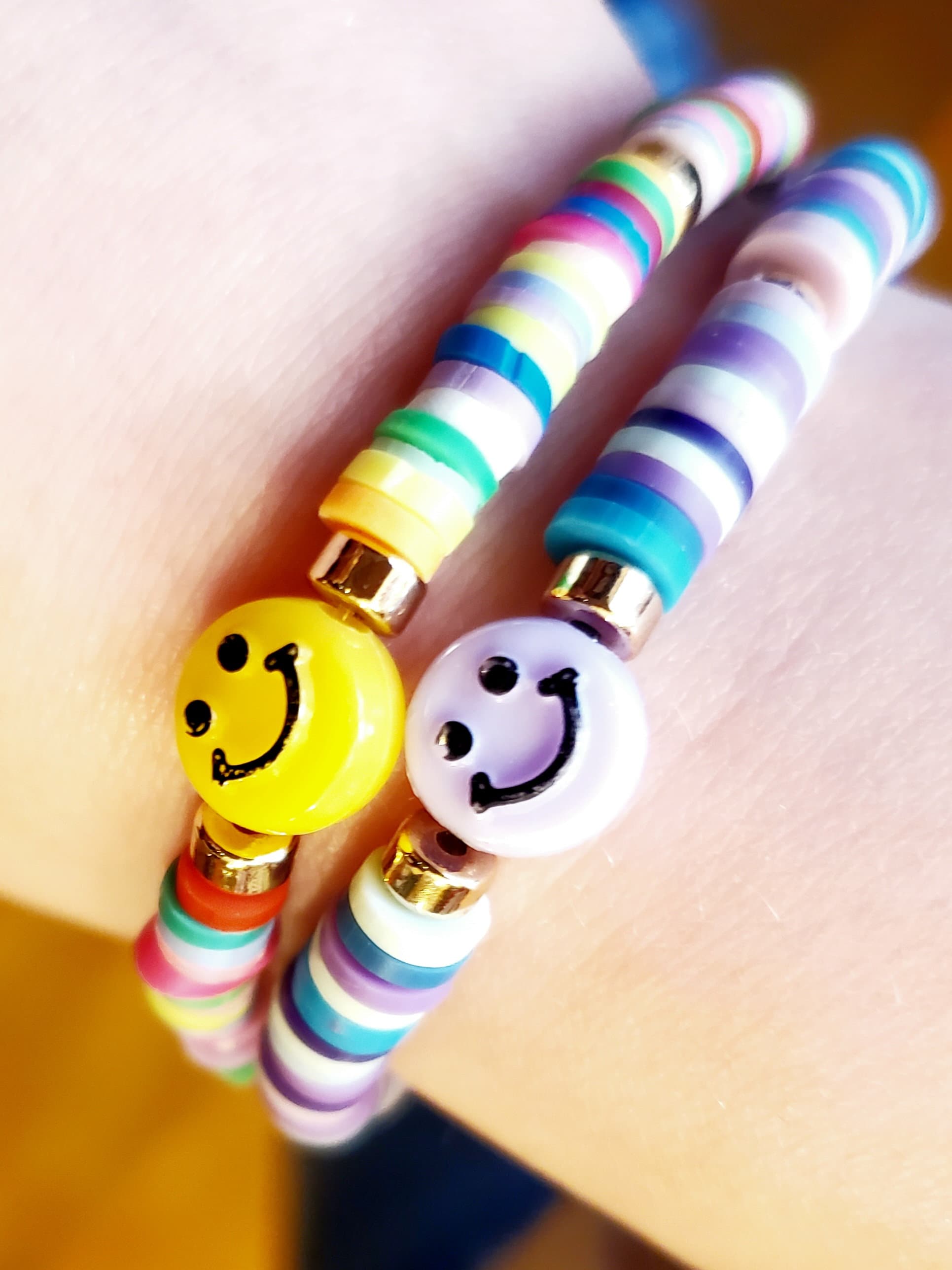 Smiley Face Happy Face Fully Customizable Beaded Friendship Bracelet ...