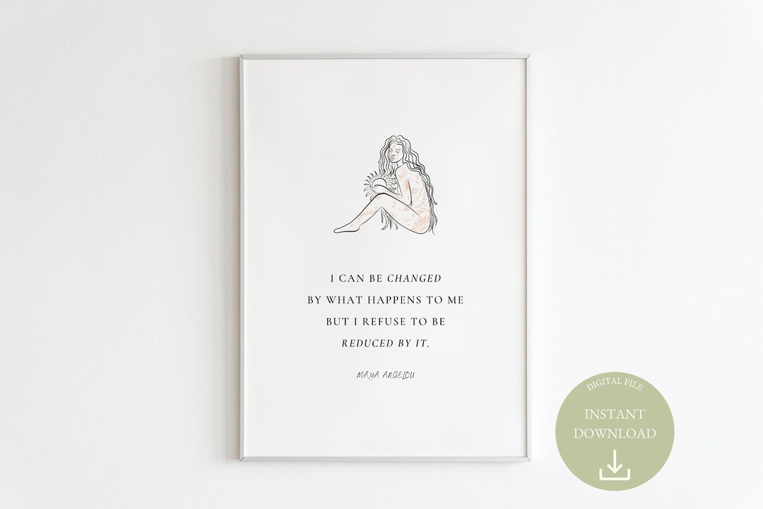 Maya Angelou Quote Print: Inspirational Literary Wall Art (digital ...