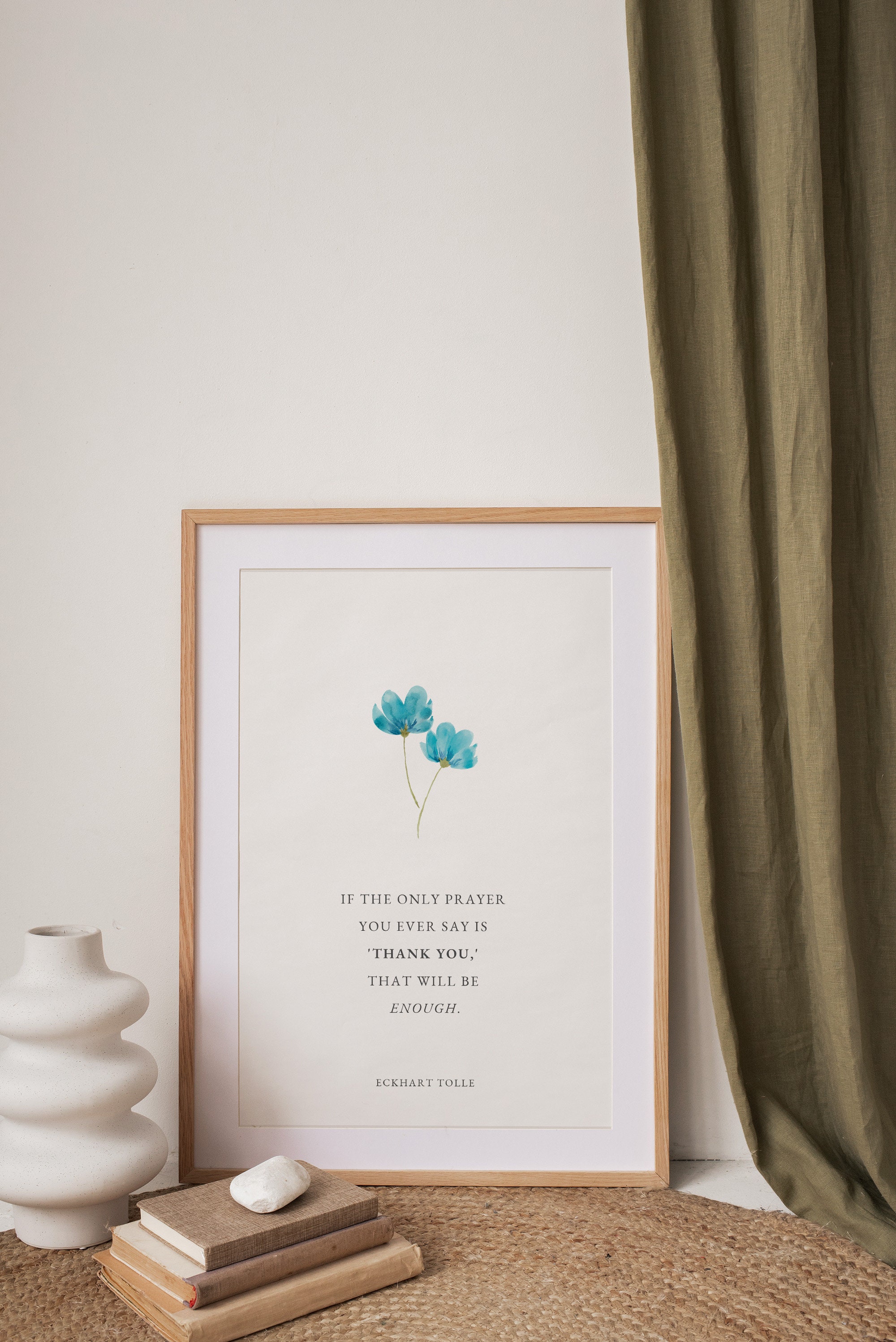 Eckhart Tolle Quote Print: Thank You, Positive Affirmation (digital ...