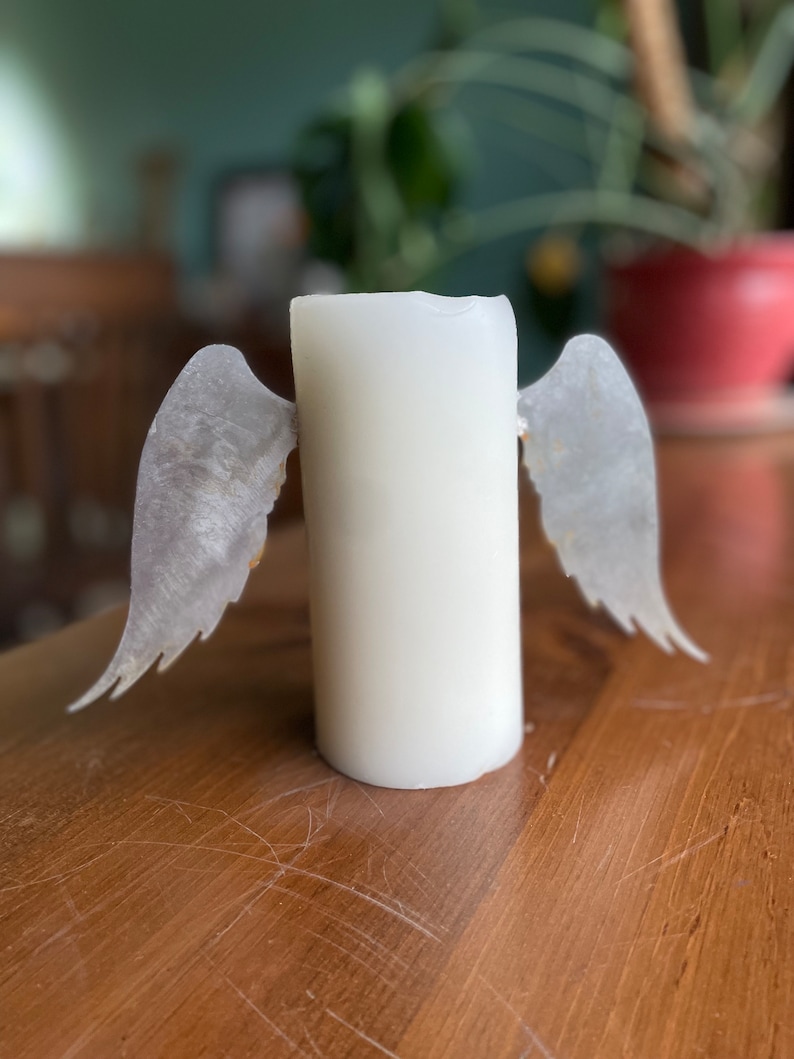 Steel Angel Wings, One Pair - Pillar Candle Home Decor - Etsy