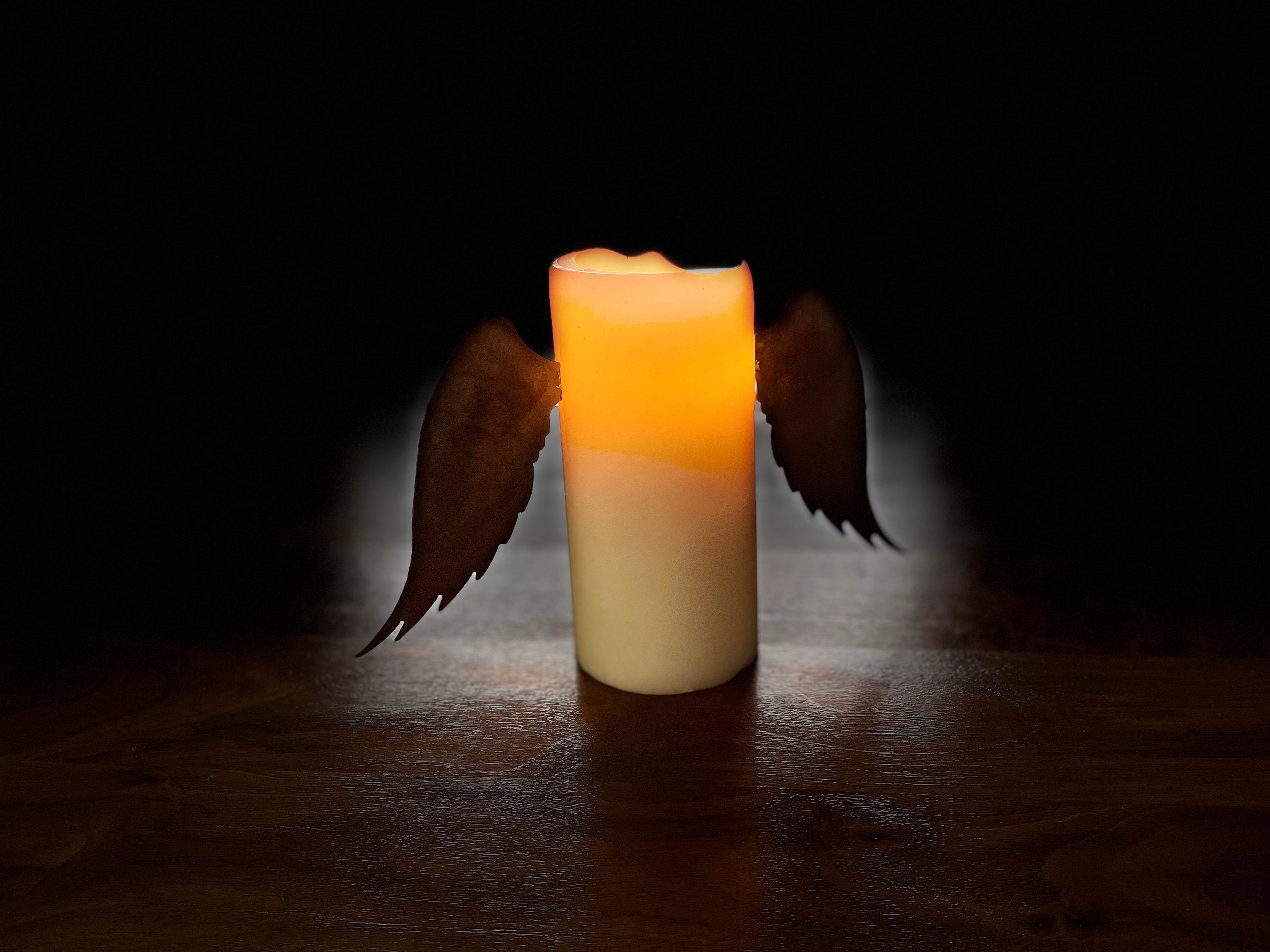 Steel Angel Wings, One Pair - Pillar Candle Home Decor - Etsy