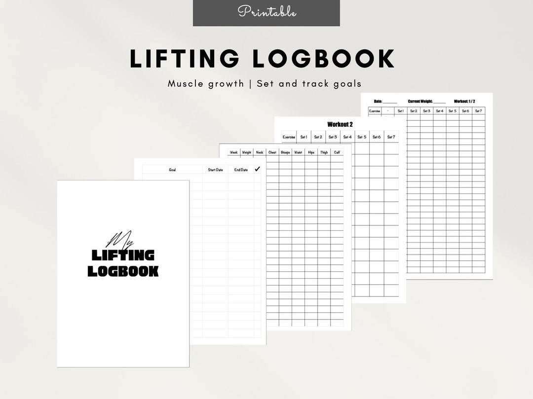 Lifting Logbook - Etsy