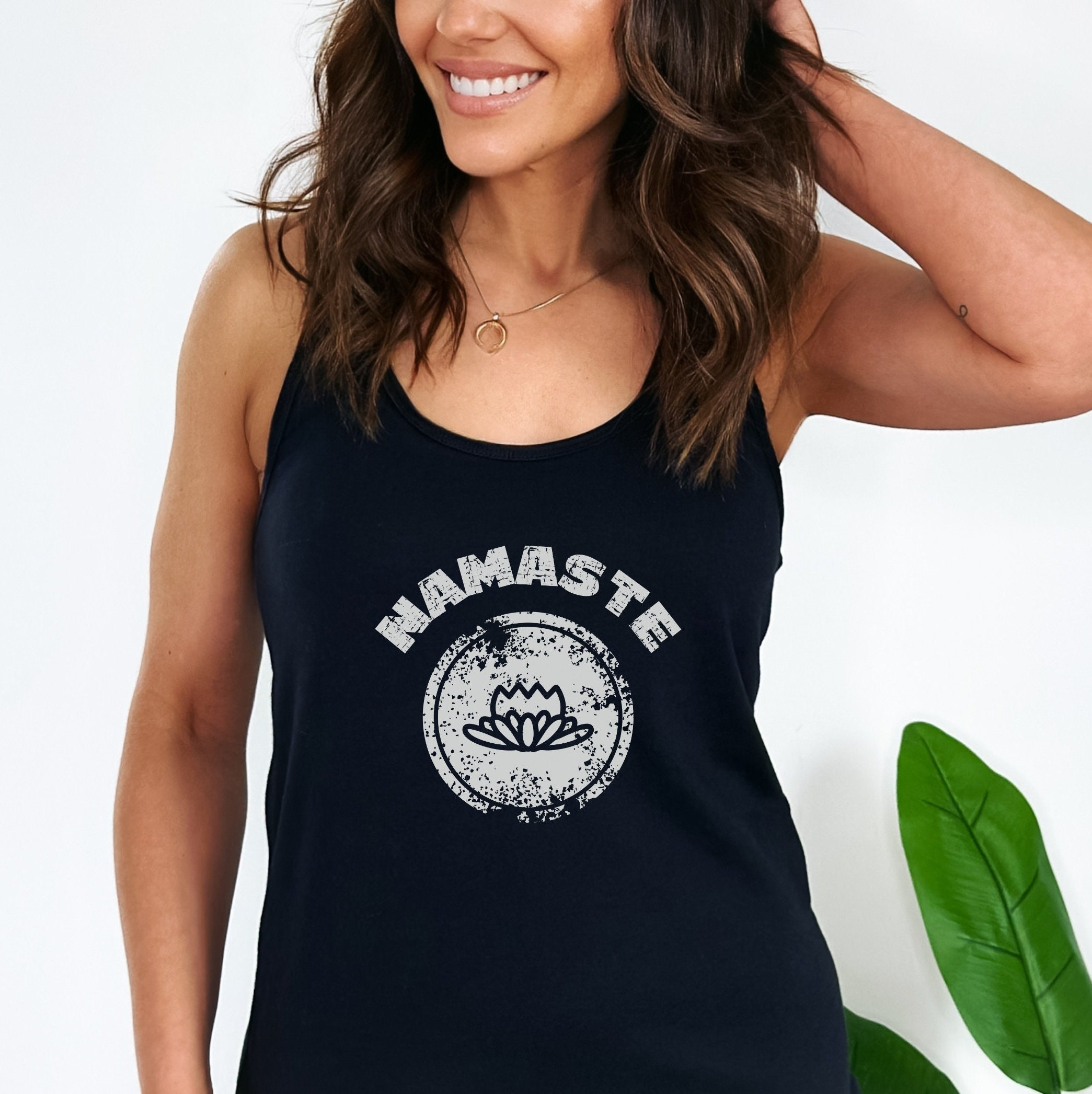 Namaste Shirt, Namaste Tank Top, 90s Grunge Shirt, Yoga Shirt, Lotus ...
