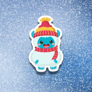5 Kawaii Yeti Sticker Pack - Etsy
