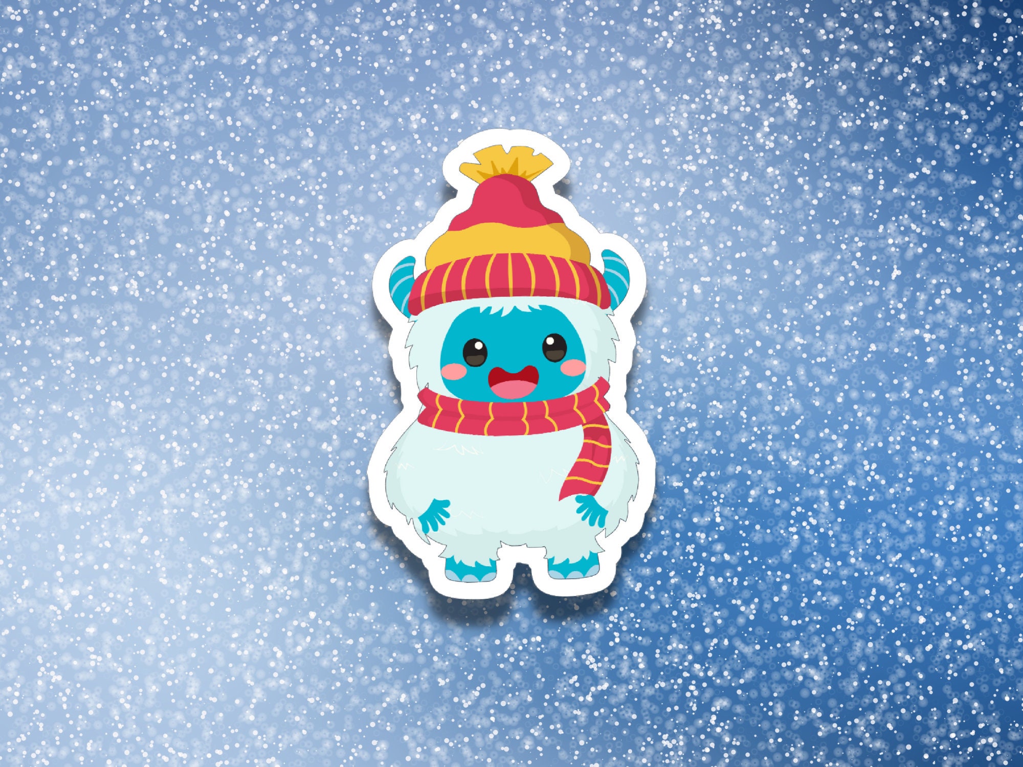 5 Kawaii Yeti Sticker Pack - Etsy