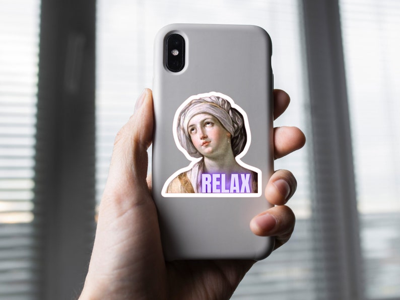 Altered Painting Relax Vinyl Sticker - Etsy