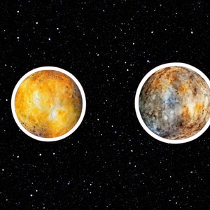9 Vinyl Solar System Stickers Set - Etsy