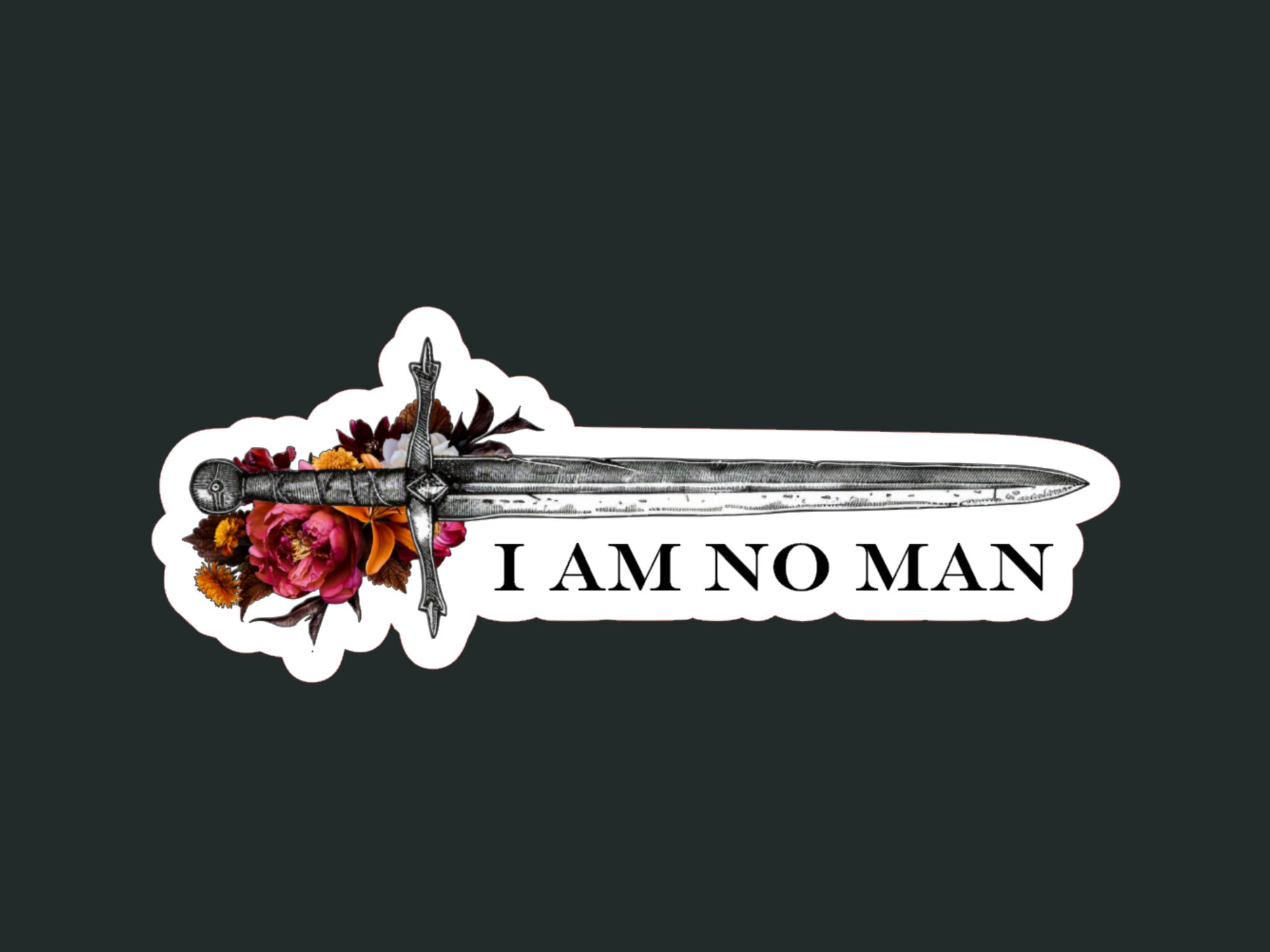 I Am No Man Vinyl Sticker - Etsy
