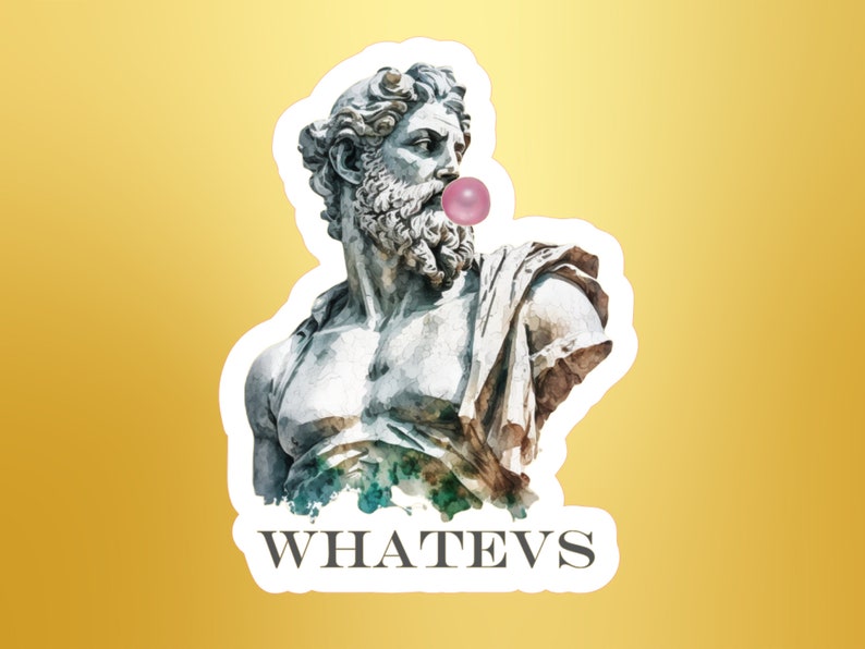 Set of 4 Funny Greek Statues Stickers Set - Etsy