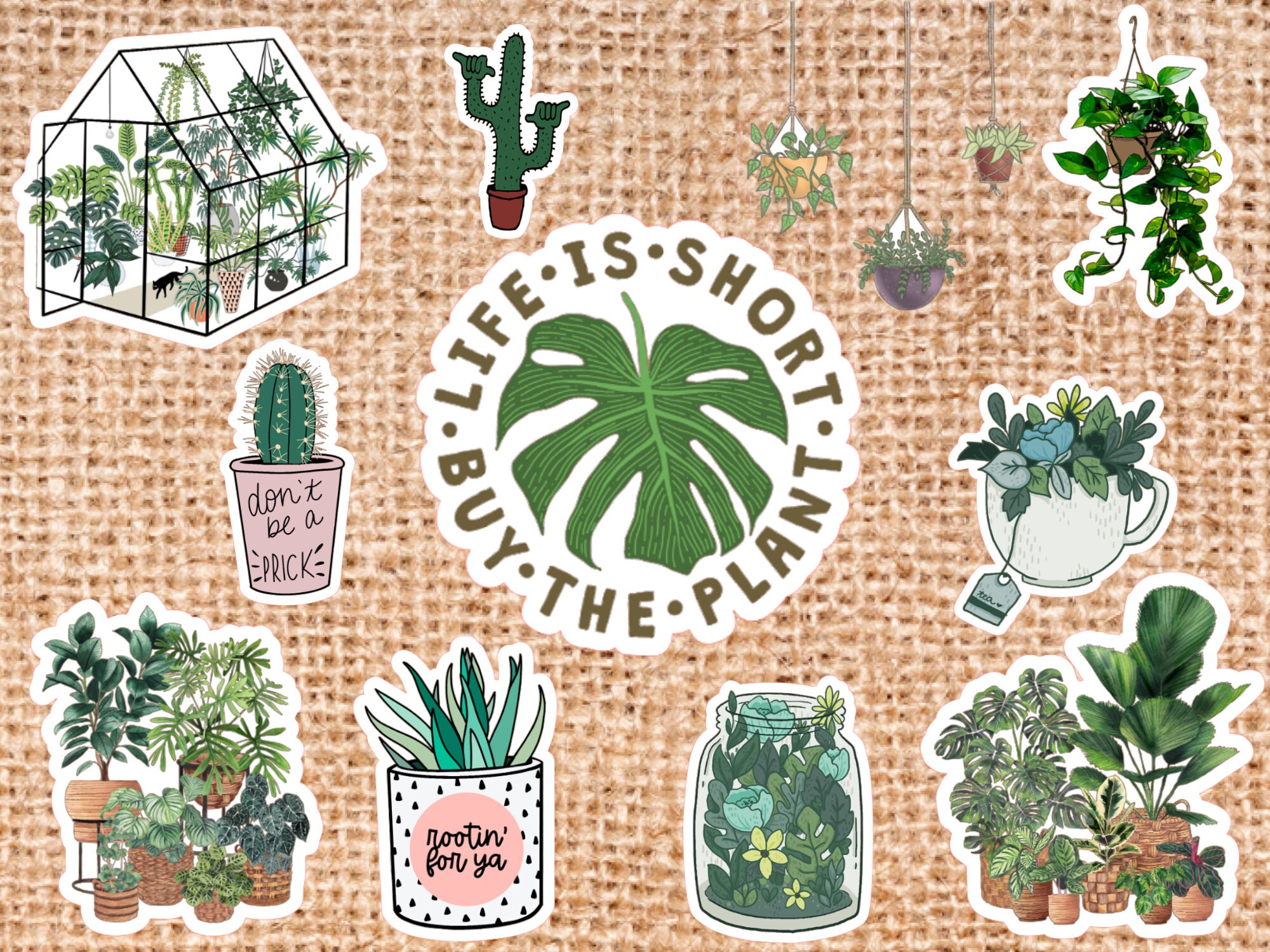 Mystery Pack Plant Vinyl Stickers - Etsy
