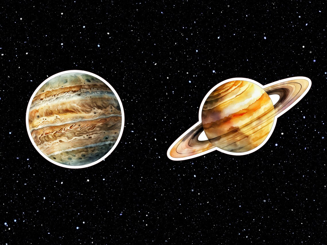 9 Vinyl Solar System Stickers Set - Etsy