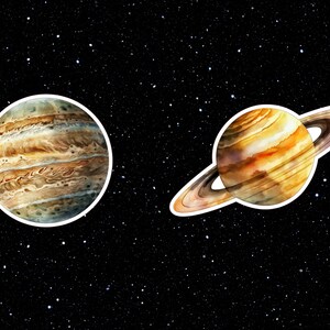 9 Vinyl Solar System Stickers Set - Etsy