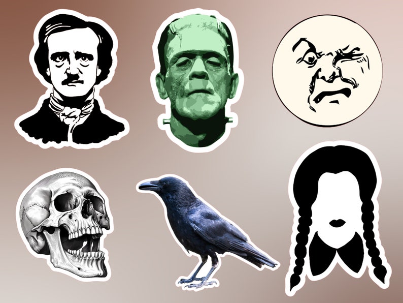 5 Goth/ Emo Sticker Set - Etsy