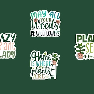 7 Funny Plant Lady Stickers - Etsy