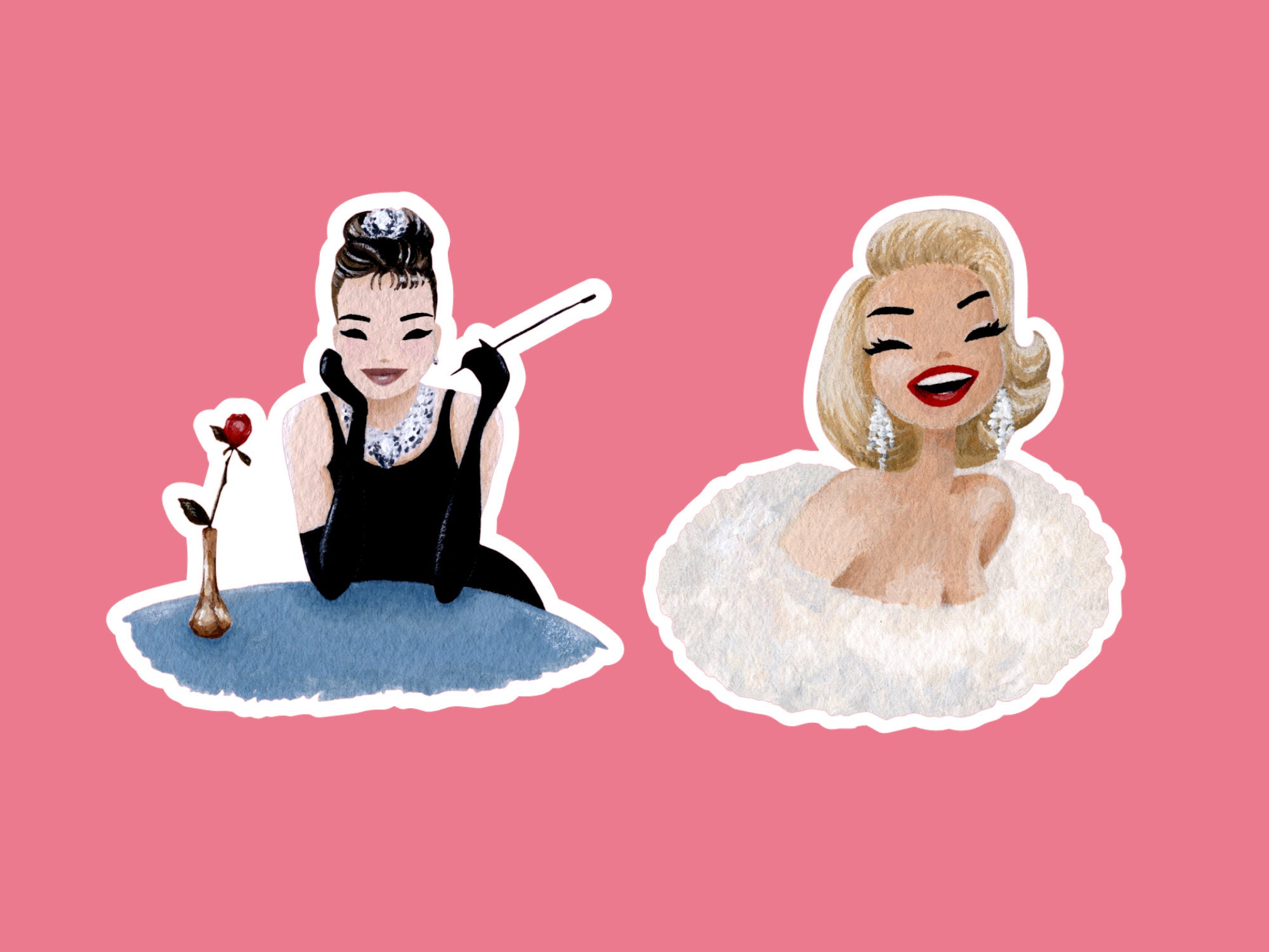 7 Glamour Girl Stickers - Etsy