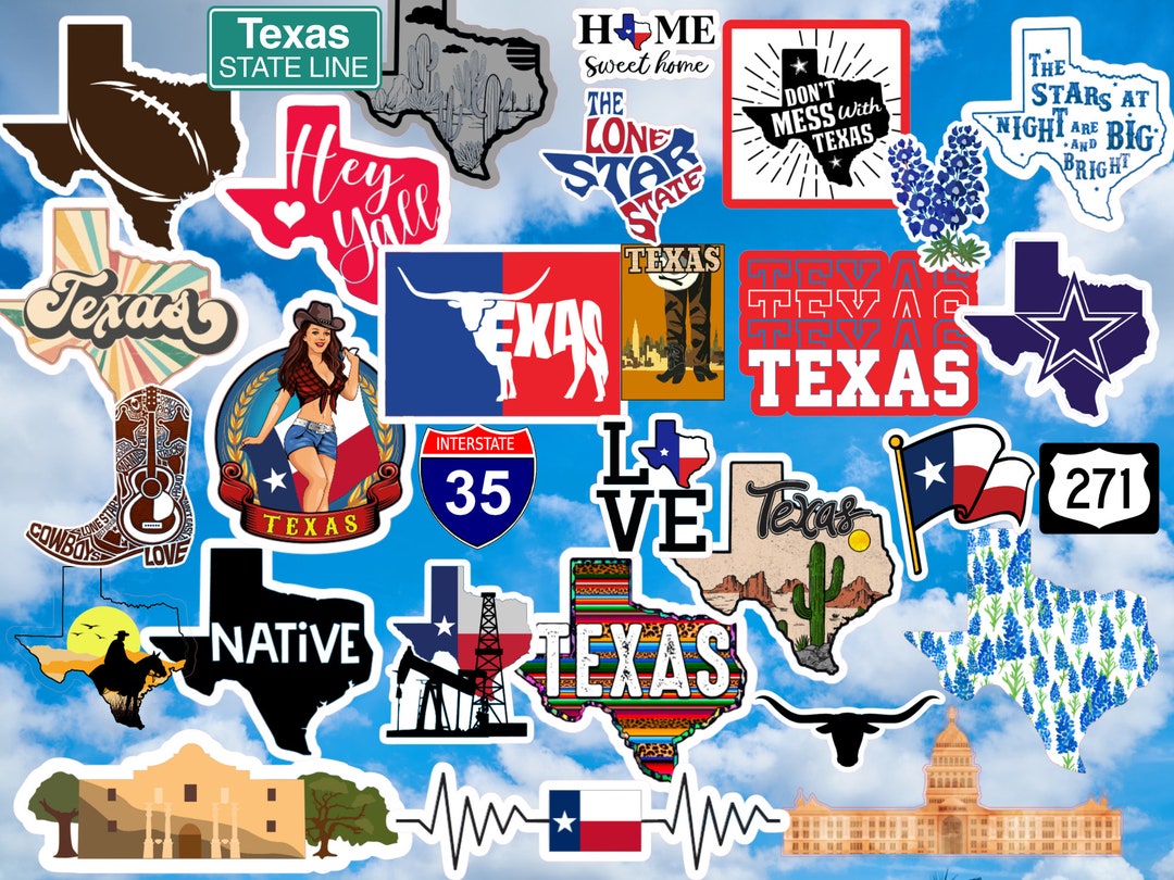 30 Texas Lone Star State Stickers - Etsy